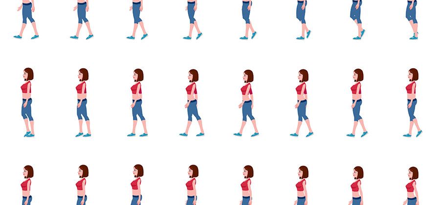 Walking Forward Animation Frames